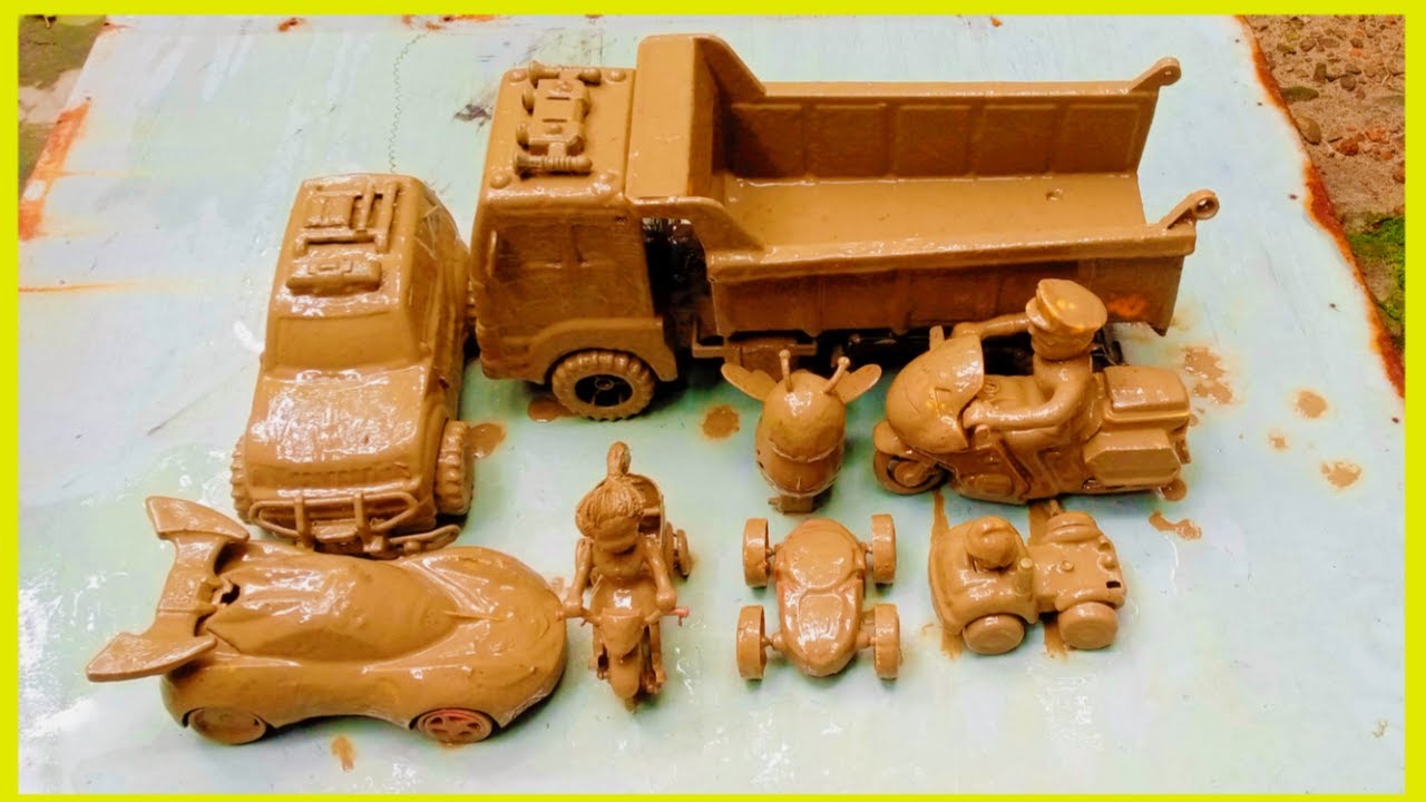 Cleaning Rac Car,Dump Trucks,Police car,Fun Vehicles water Wash - YouTube