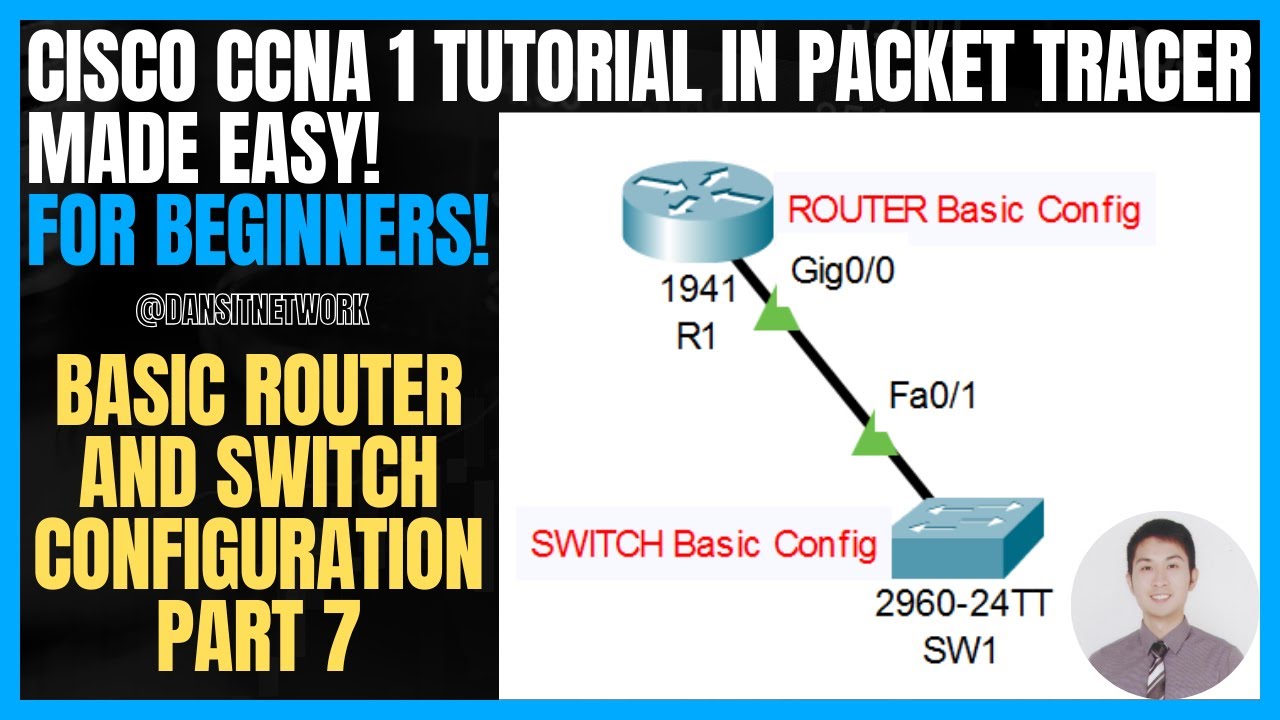 CCNA1 IOS CLI Config to Router and Switch for Beginners Packet Tracer ...