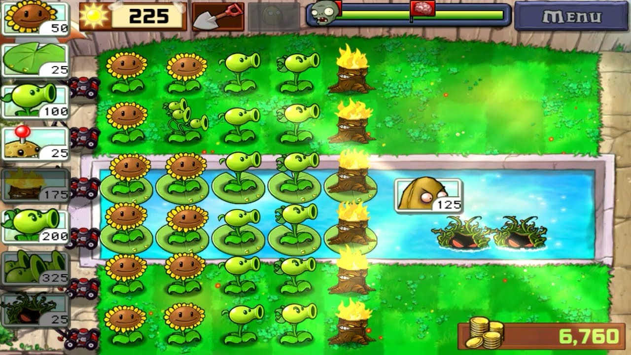 Plants vs. Zombies level 3-8 || gameplay walkthrough - YouTube