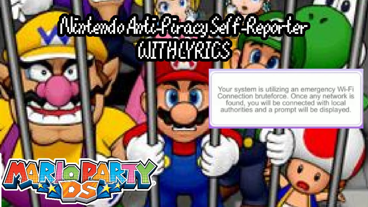 Nintendo Anti-Piracy Self Reporter WITH LYRICS - Mario Party DS Cover ...