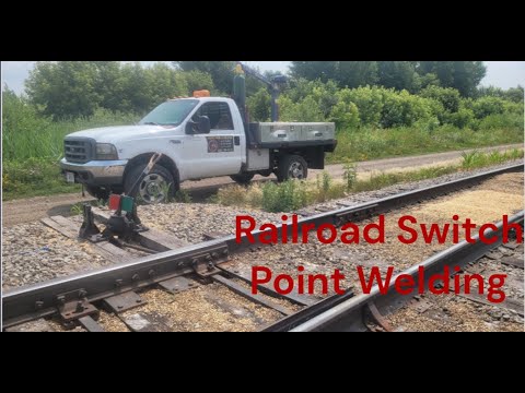 Welding Railroad Switch Points - YouTube