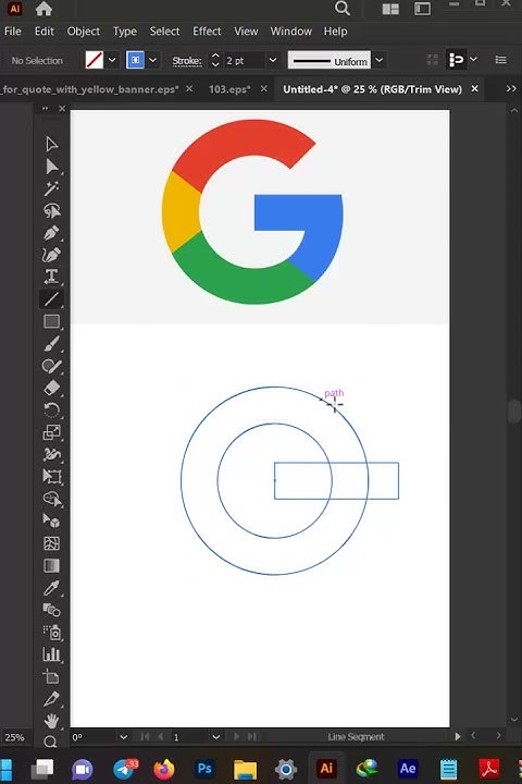 How to make a Google G Logo in illustrator Logo Design Tutorial #shorts ...