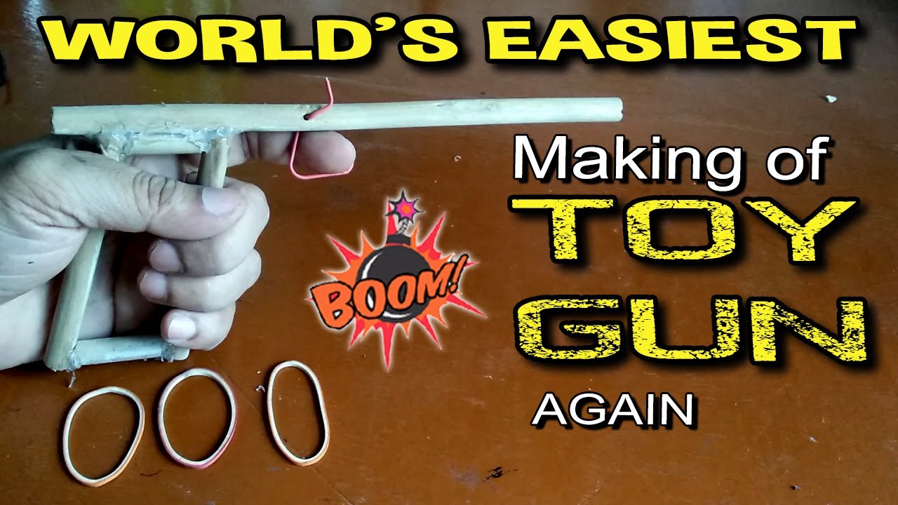 Making of Toy Gun again | World's Easiest toy Pistol for Kids | পাট ...