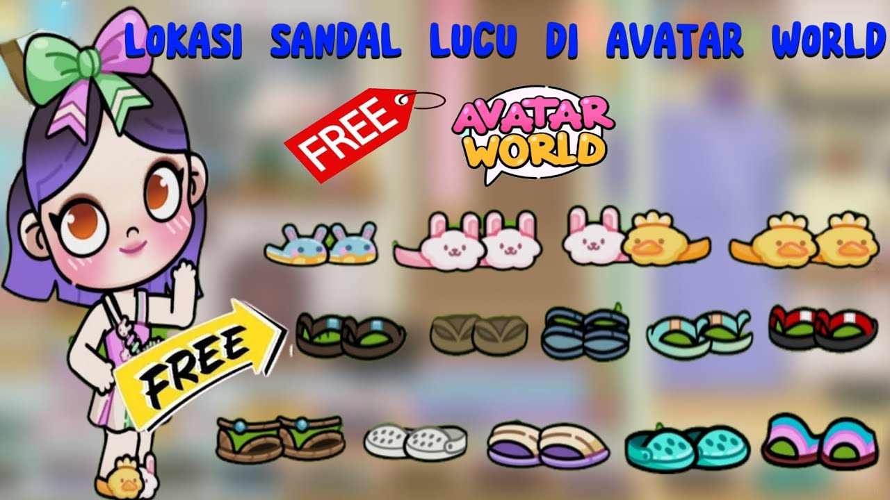 Lokasi Sandal Lucu di Avatar World - YouTube