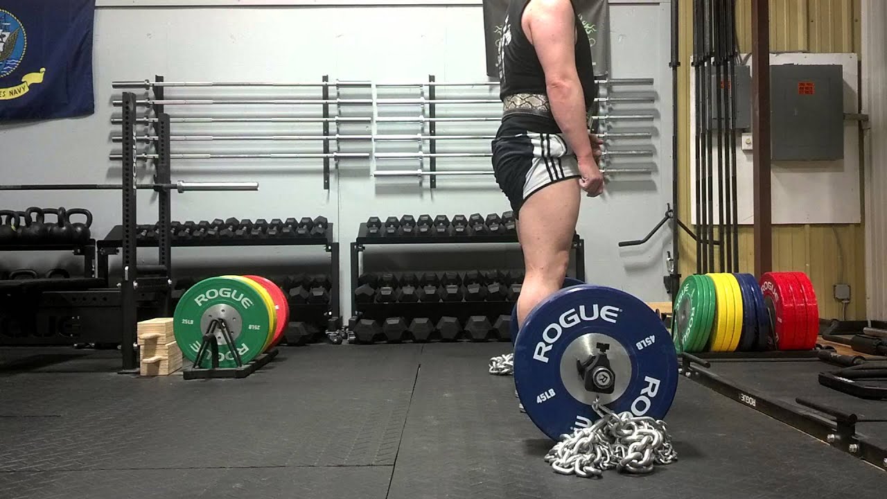 Chain Work - 405 Deadlift - YouTube