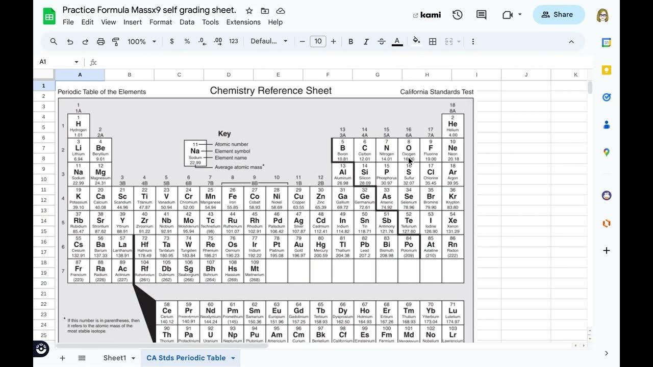 Formula Mass Self Grading Sheet - YouTube