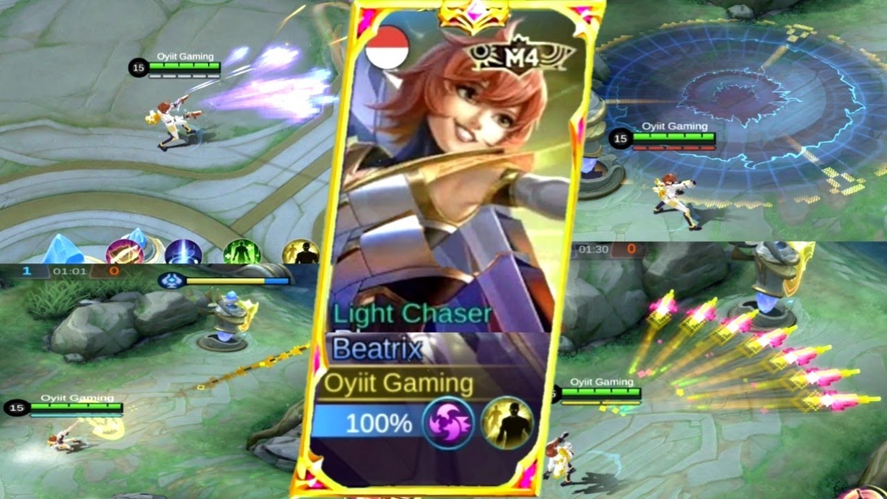 UPCOMING NEW SKIN BEATRIX M4 LIGHT CHASER MOBILE LEGENDS - YouTube