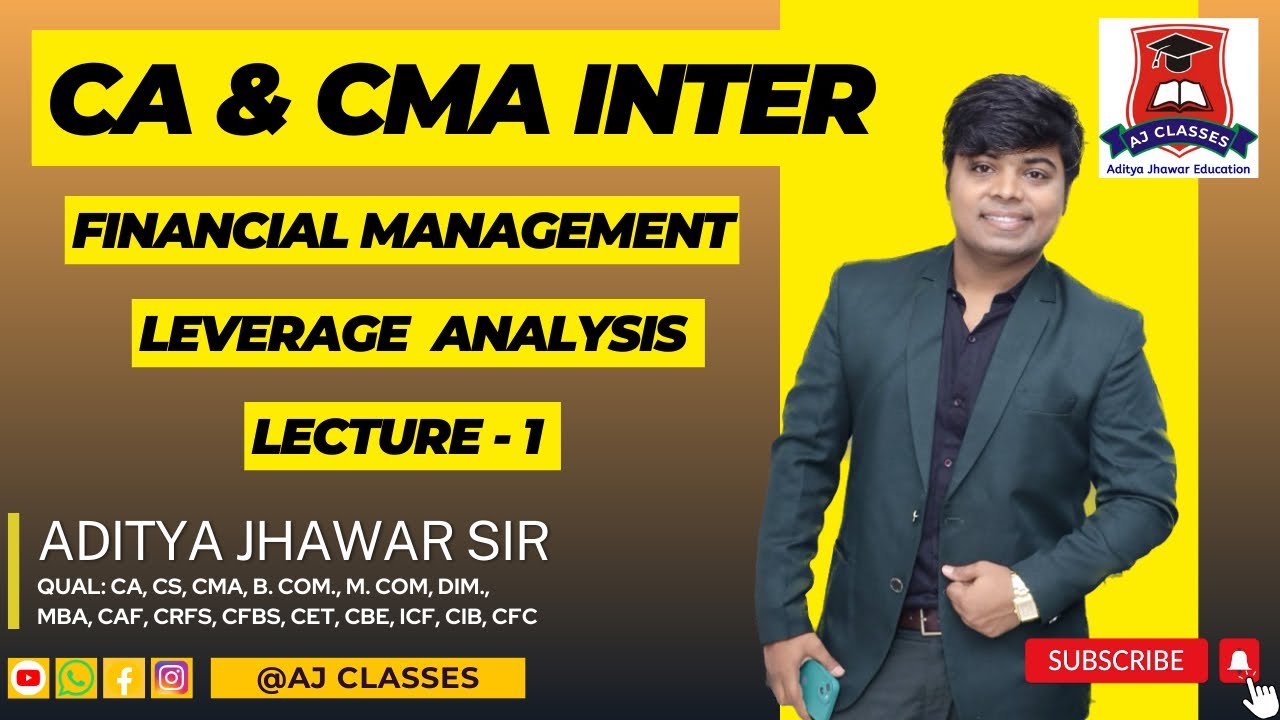 Leverage Analysis | FM | CA CMA Intermediate | CA CS CMA Aditya Jhawar ...