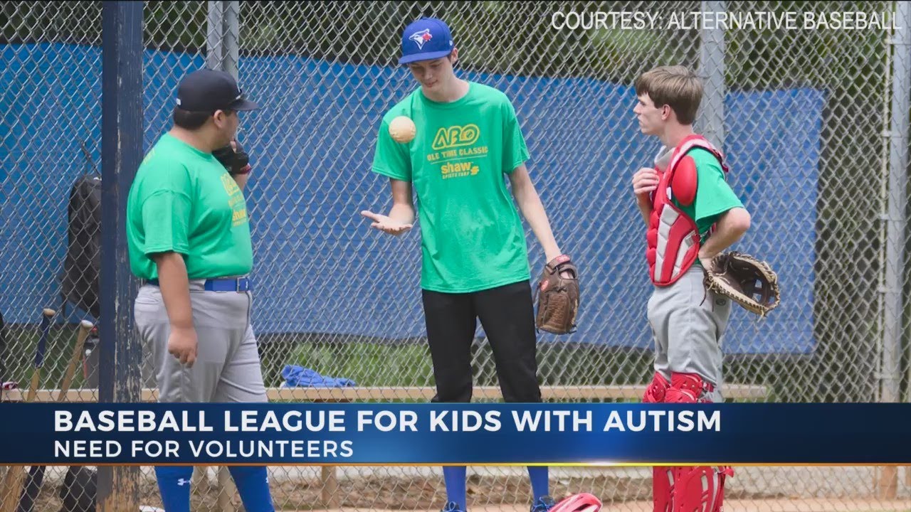 Baseball league fore kids with autism - YouTube