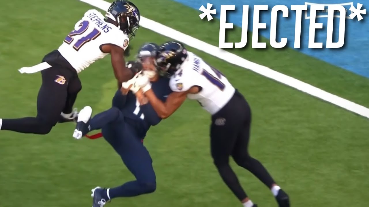 Ravens Kyle Hamilton HUGE Hit on Chris Moore *EJECTED* | Titans vs ...
