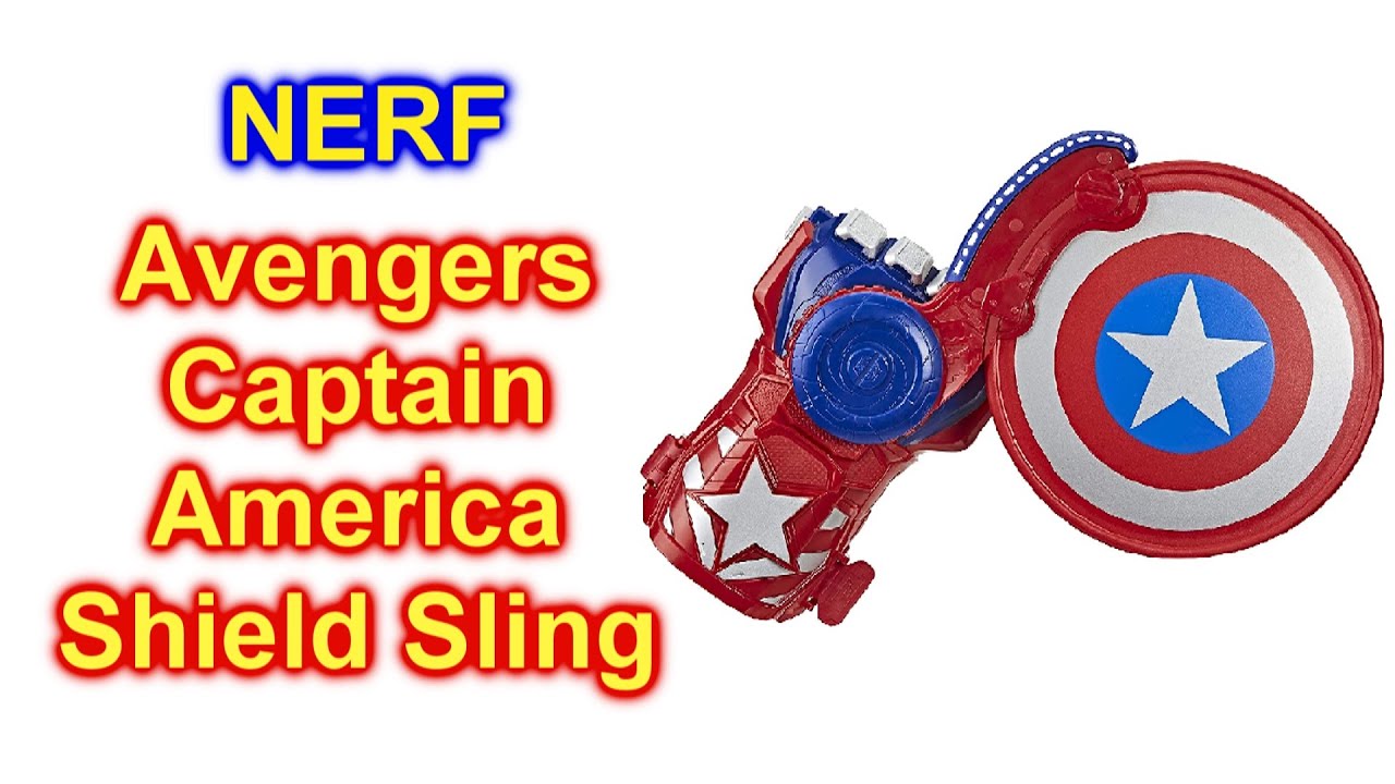 NERF Avengers Power Moves Marvel Captain America Shield Sling Disc ...