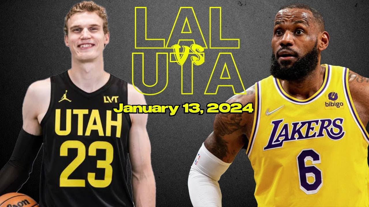 LA Lakers vs Utah Jazz Warriors Best Game Highlights - January 13, 2024 ...