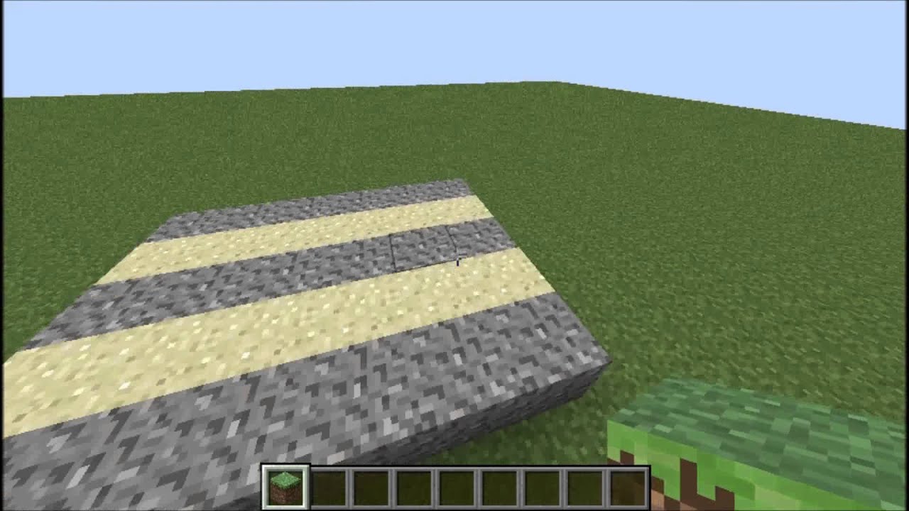 minecraft how to make sand and gravel float - YouTube