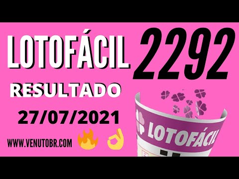 🍀 Resultado Lotofácil 2292