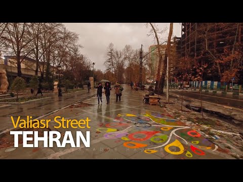 TEHRAN 2018 - POV Walk on Valiasr Street in the Fall / تهران - خیابان ولیعصر