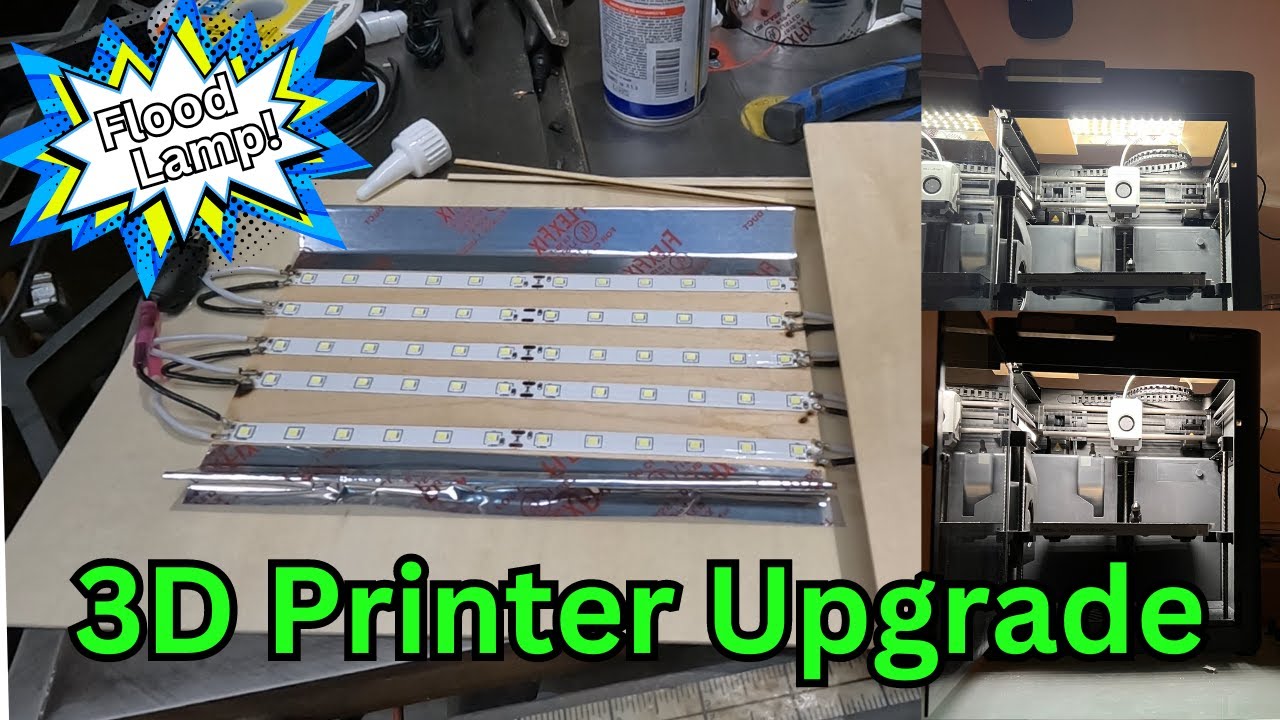 Making a LED flood light for a 3D printer - YouTube