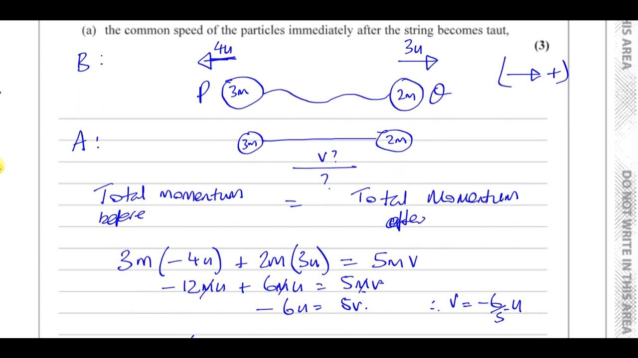 WME01/01 (Edexcel) M1 Oct 2019 IAL Q1 Momentum & Impulse - YouTube