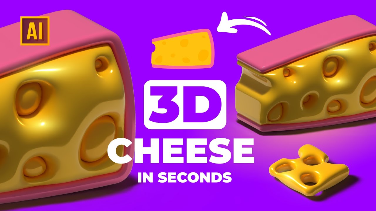 How To Draw A 3d Cheese In Adobe Illustrator Youtube