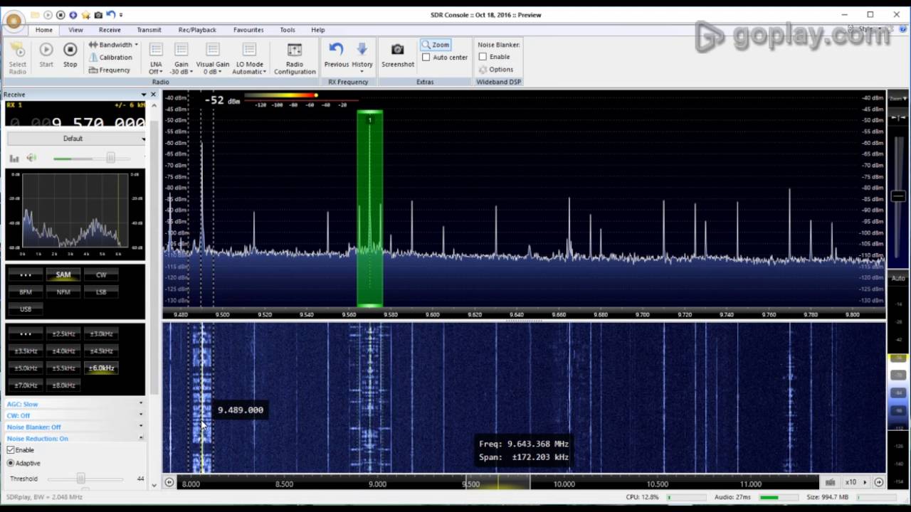 Broadcast band using SDRplay RSP, SDR Console - YouTube