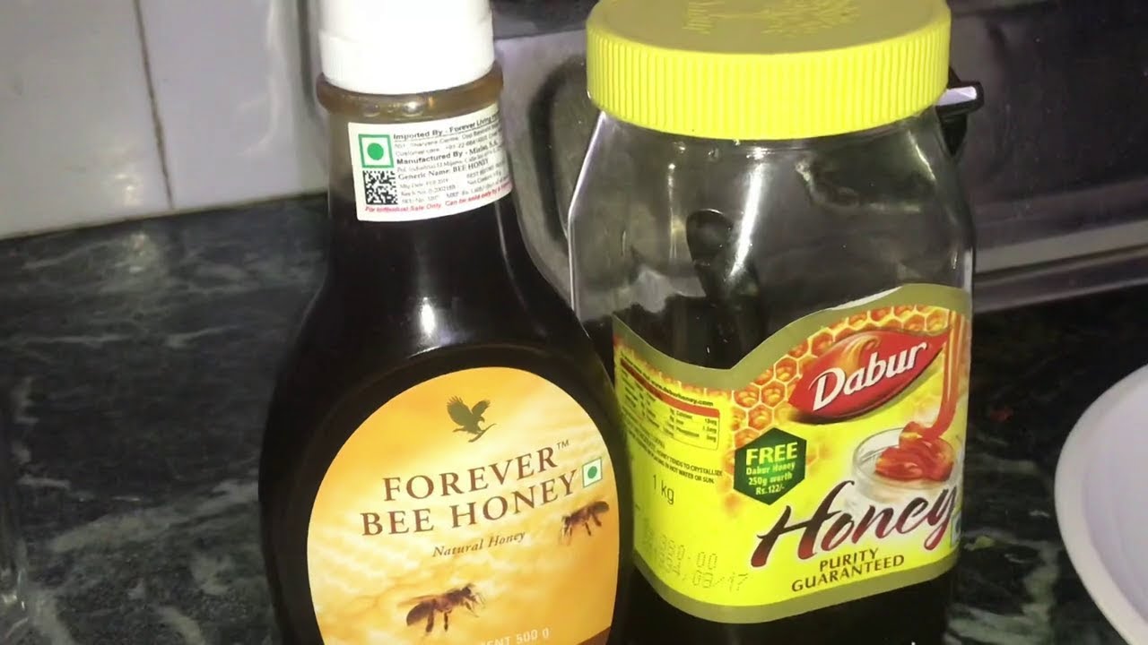 Forever honey vs Dabur honey || Forever Bee Honey Demo - YouTube