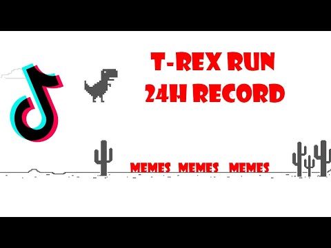Playing T-Rex Run For 24h For My Tik Tok MEMES Channel - YouTube