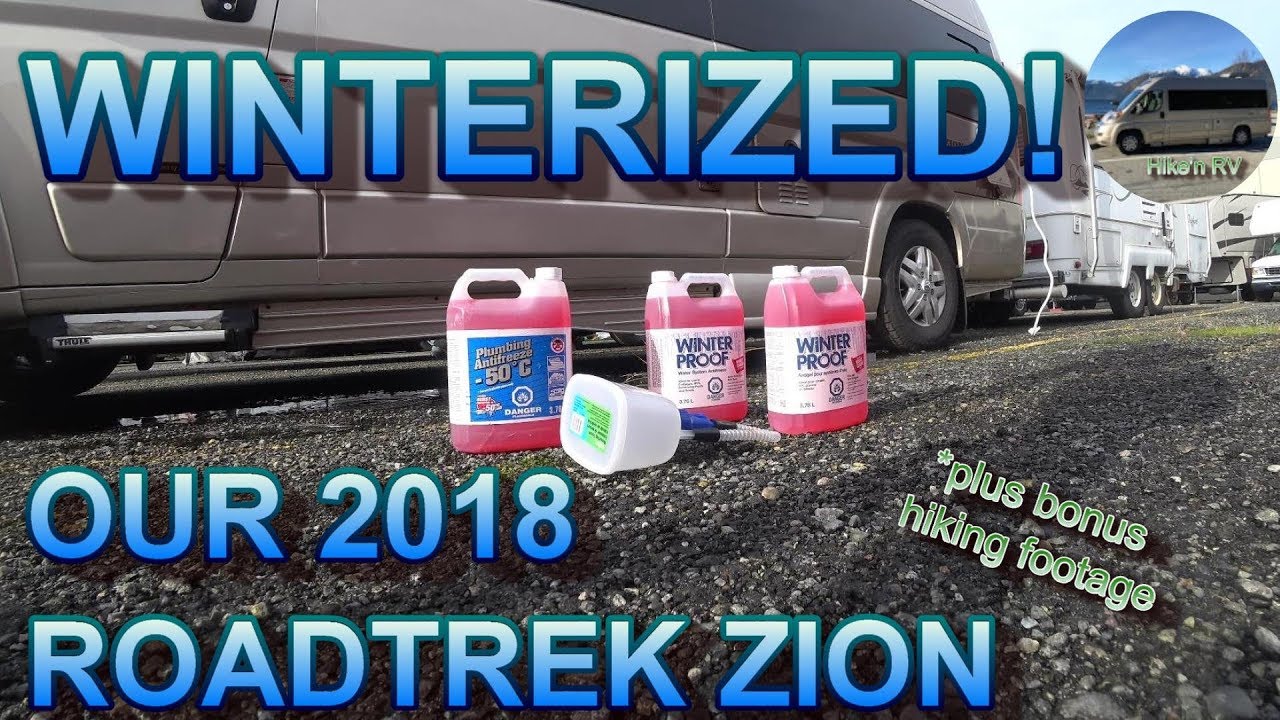 Winterizing our 2018 Roadtrek Zion - YouTube