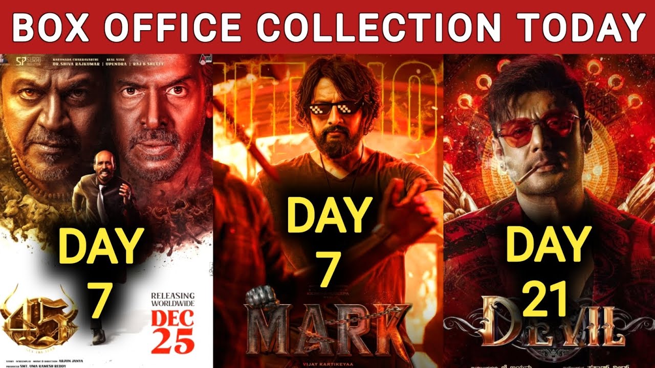 Mark Box Office Collection | 45 Movie Box Office Collection | Devil Box ...