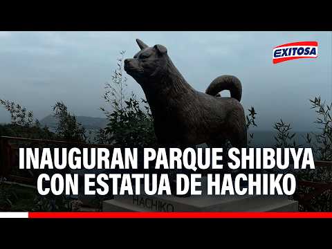 🔴🔵 Miraflores inaugura el parque Shibuya con estatua de Hachiko