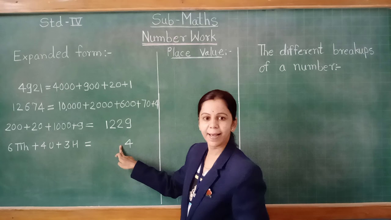 STD : IV, Sub : Maths, Topic 2 (Number work Place Value & Expanded form ...