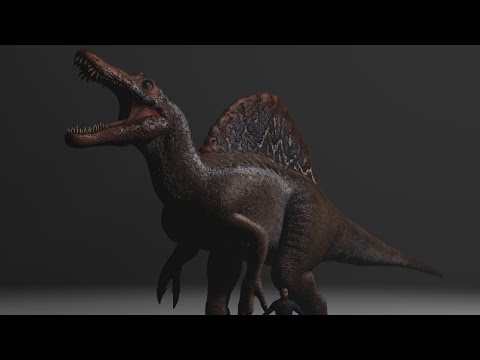Spinosaurus walking animation - YouTube