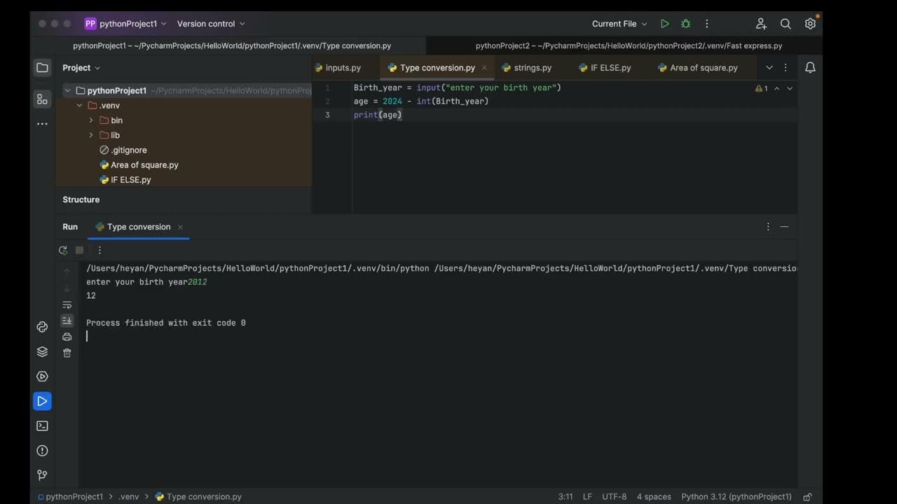 age calculator - Python - YouTube