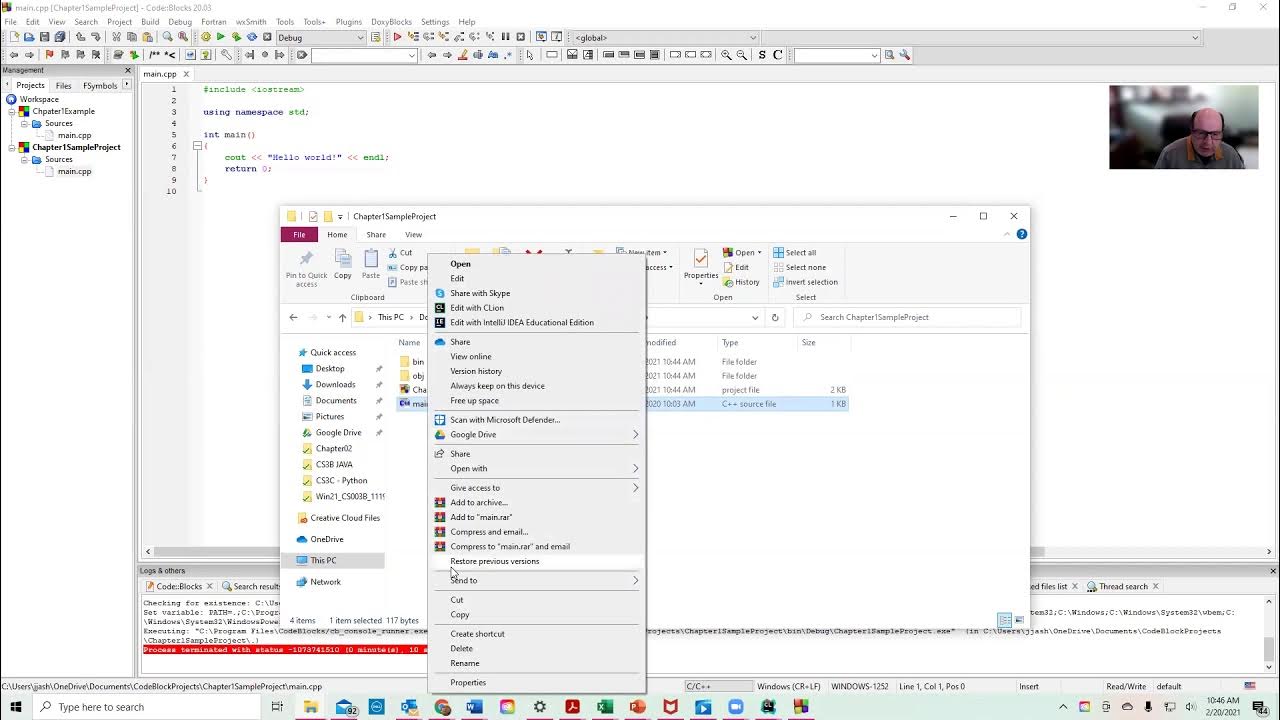 How to create your first C++ program with codeBlocks - YouTube
