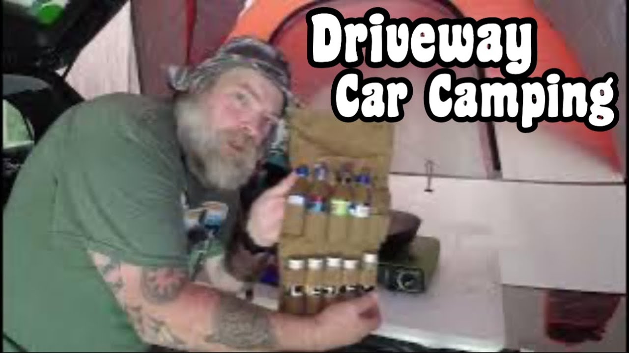 First Ever Driveway Car Camping Video Testing New Hatchback Tent - YouTube
