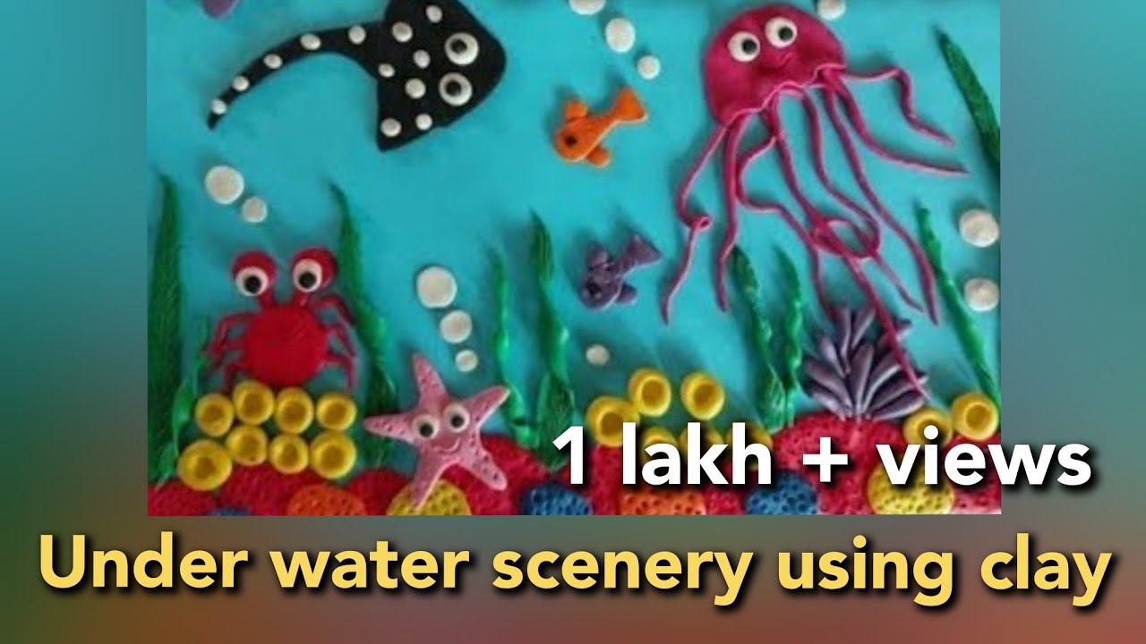 How to make underwater sea scenery With Clay /3d clay art for kids ...