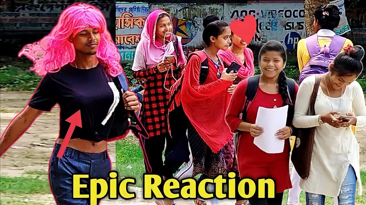Walking ladies style prank|Epic college girl Reaction |ladies style ...