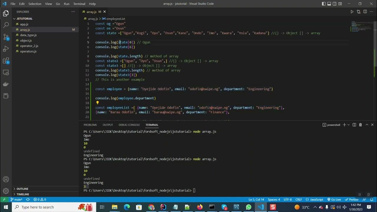 array_of_object - YouTube