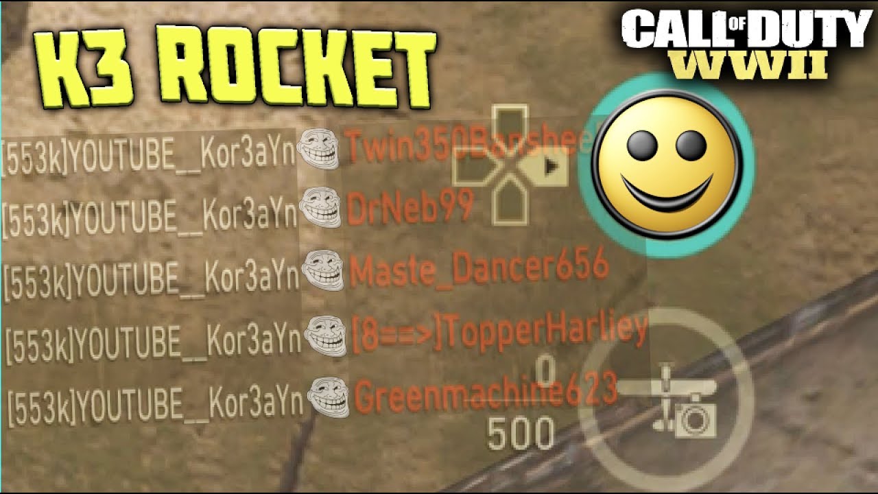 How To Get The SECRET “K3 ROCKET” SCORESTREAK in Call of Duty: WW2 ...