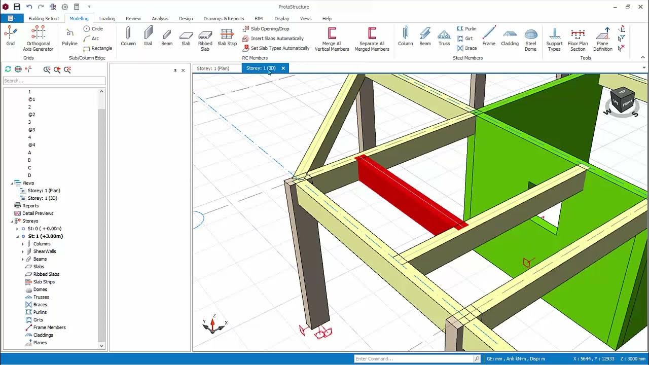 7 Beams Creation, Beam Properties - YouTube