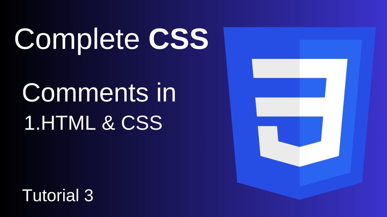 How to give comments in HTML & CSS || Tutorial 3 || web development ...