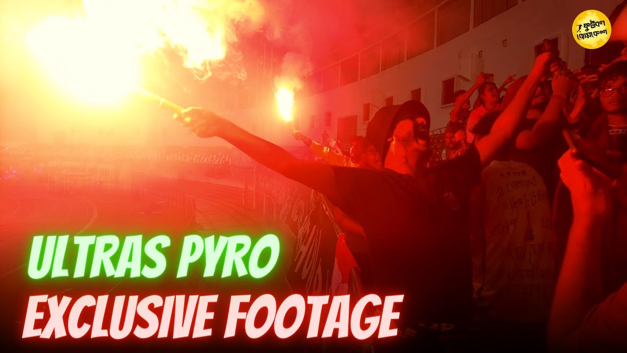 Mariners' Base Camp Ultras Mohun Bagan Pyro At The Kalinga Stadium | Football Byomkesh Exclusive ...