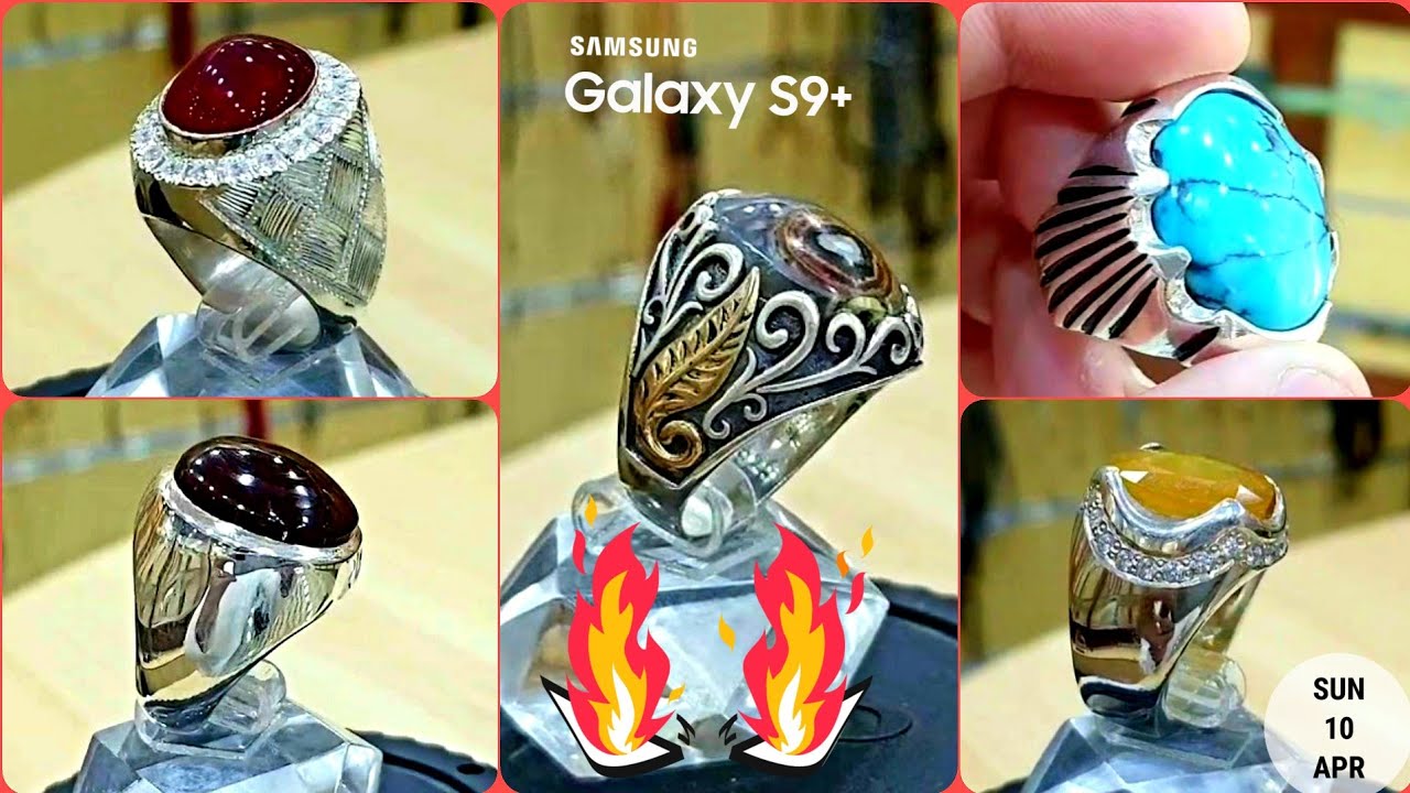 Top class men silver rings designs|viral men silver stone rings|top ...