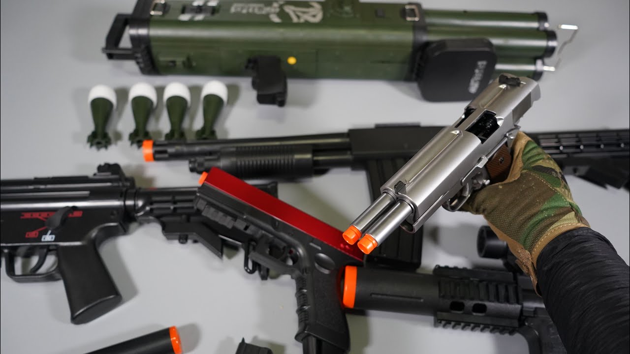 M202 Rocket launcher Toy Gun - Double Barrel 1911 Airsoft Gun - EBB ...