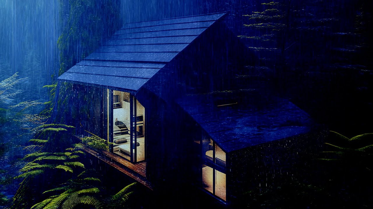 Fall Easily Into Deep Sleep With Relaxing Heavy Rain On House | Sleep ...