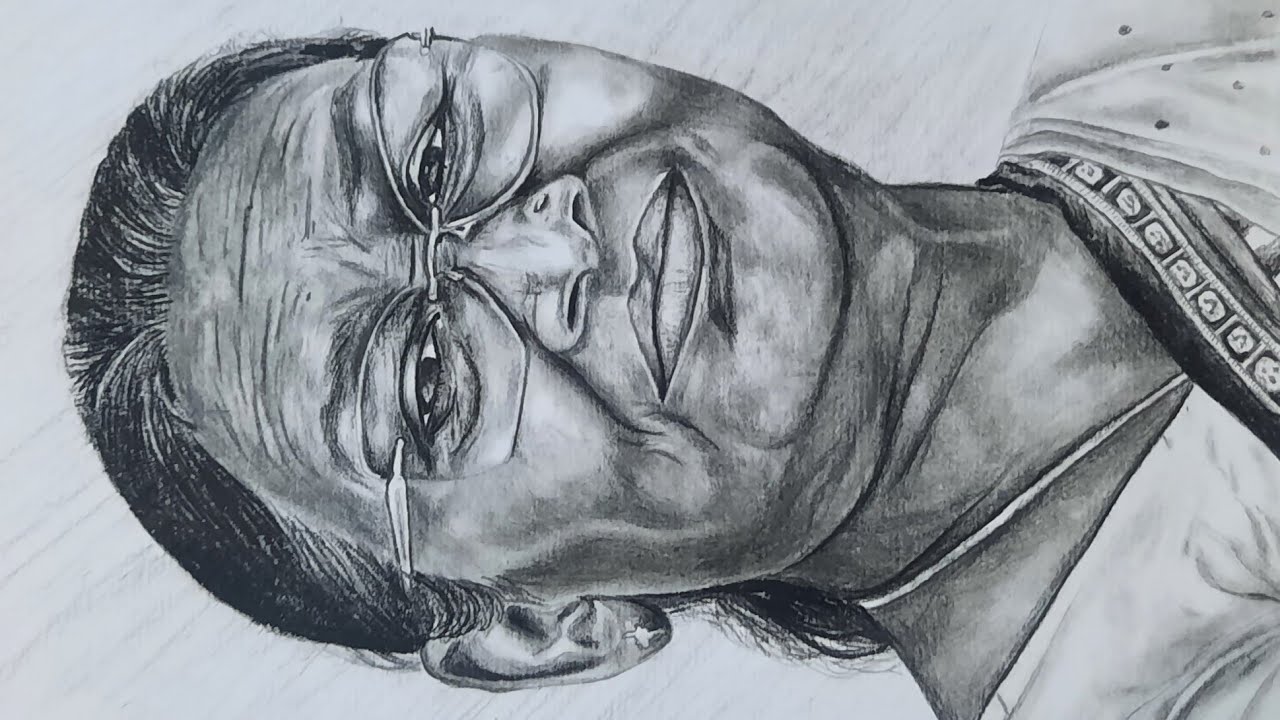 pencil sketch drawing Draupadi murmu/ pencil drawing/ - YouTube