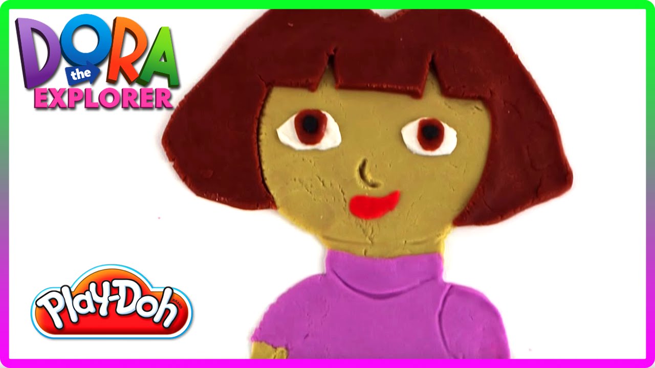 ♥ Dora the Explorer Play Doh Dora la Exploradora Plasticine Creation ...
