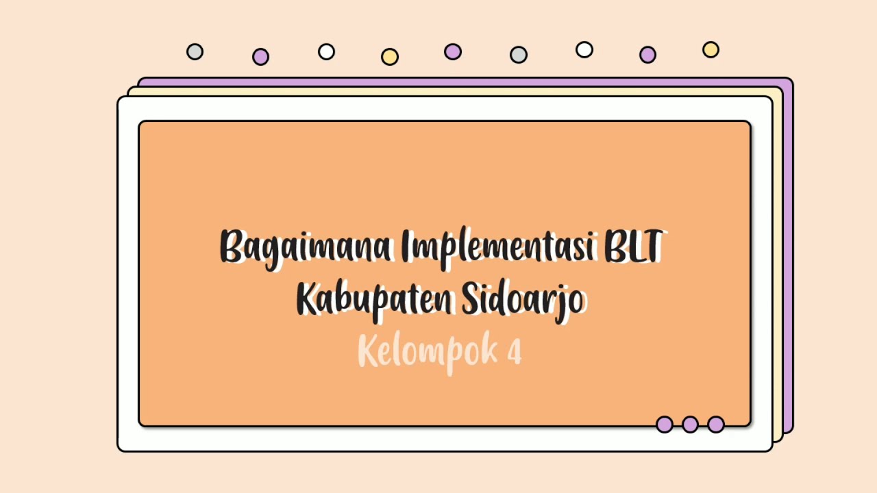 Bagaimana Implementasi BLT Kabupaten Sidoarjo? - YouTube