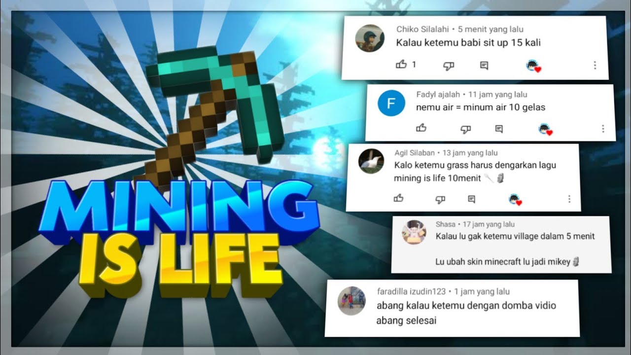 Kalau Ketemu GRASS...Dengerin Lagu MINING IS LIFE MEFELZ | Minecraft ...