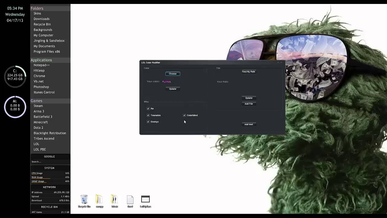 LoL HP Bar Color Changer - YouTube