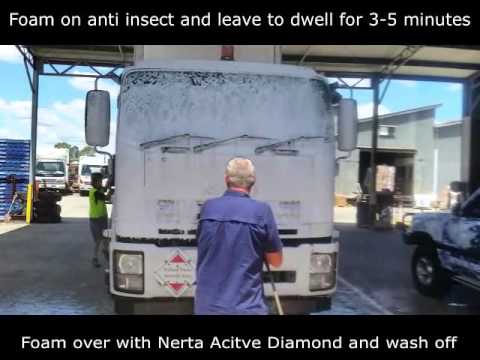How to touchlessly remove insects from a truck - YouTube