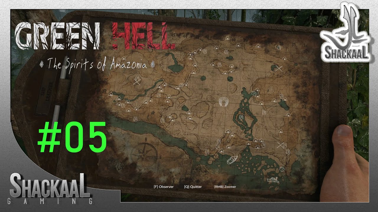 GREEN HELL - SPIRITS OF AMAZONIA PART1 - MAP ET ENIGMES #05 - YouTube